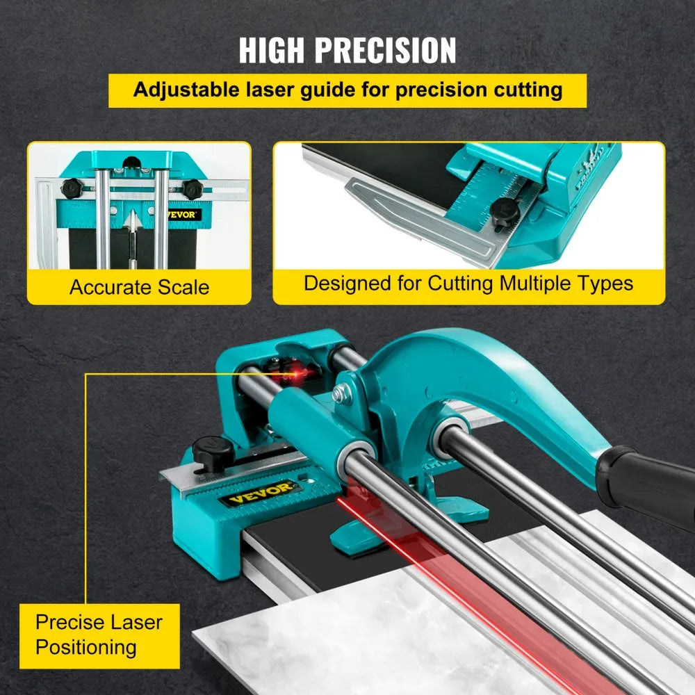 Vevor Tile Cutter 24" Manual Double Rail with Laser Positioning New ...
