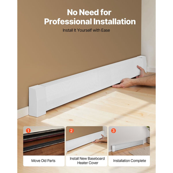 Vevor Baseboard Heater Cover Premium Series 5' White New – FactoryPure