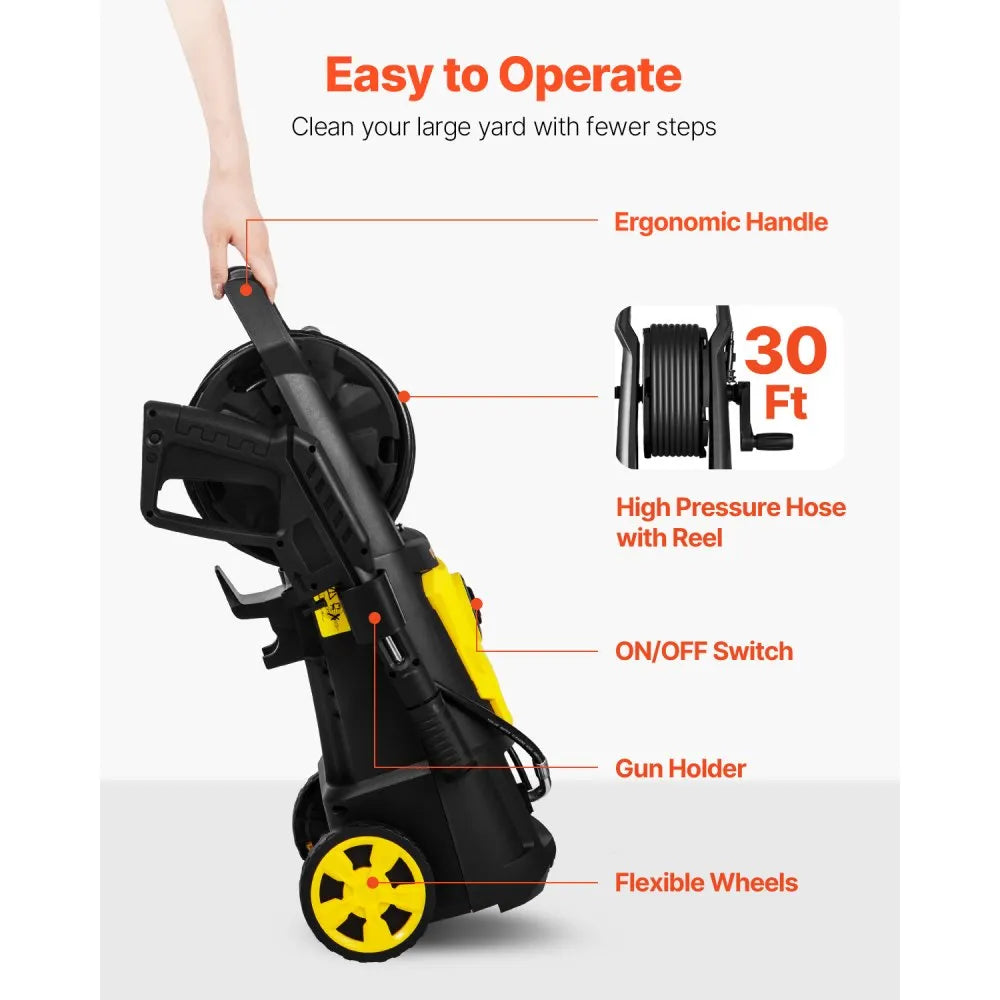 Vevor Pressure Washer 2000 PSI 1.76 GPM Electric Power Washer New ...