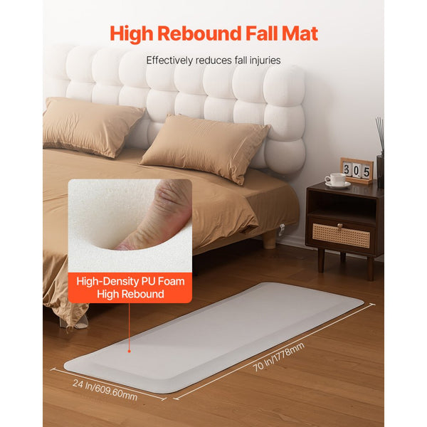 Vevor Fall Mat 24 x 70" Anti-Slip Bedside Safety Floor Mat New ...