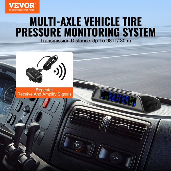 Vevor Tire Pressure Monitoring System RV Trailer TPMS with 6 Sensors N ...