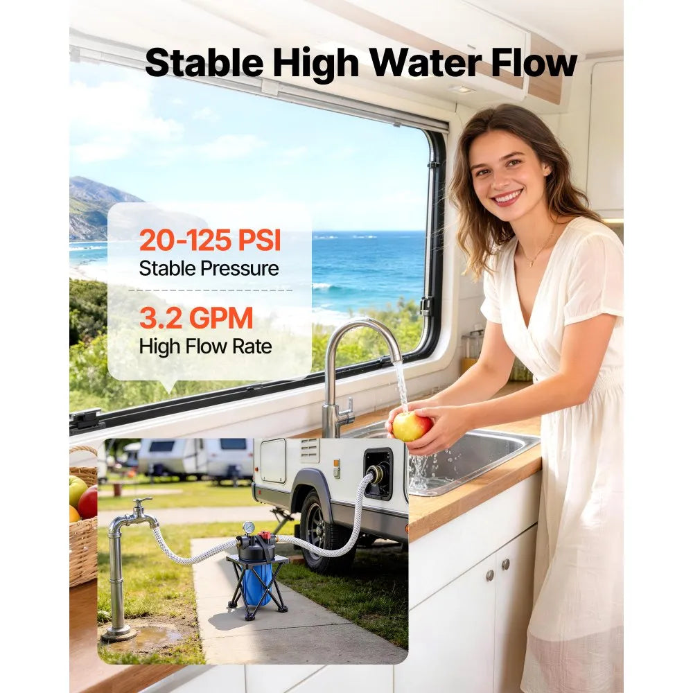 Vevor RV Water Filter System 0.5-Micron Premium Water Filtration Repla ...