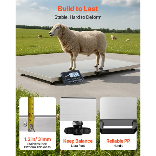 Vevor Shipping Scale 660 lbs Digital Postal Scale with LCD Display New ...