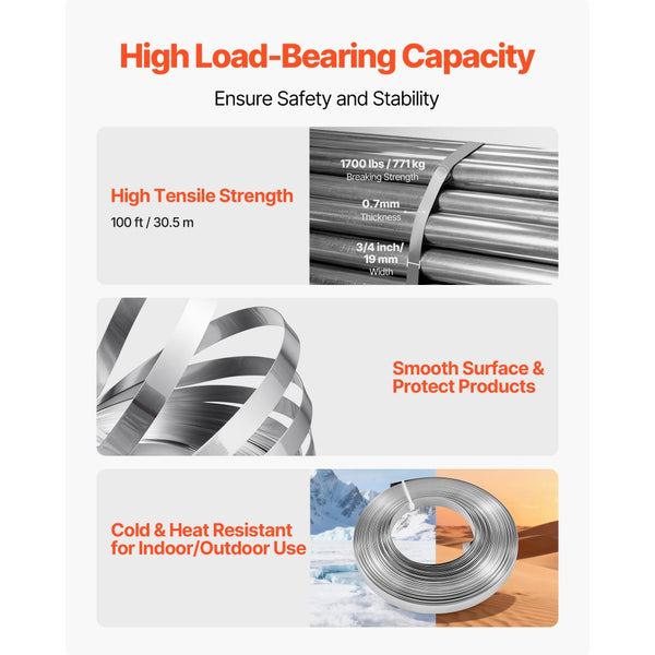 Vevor Strapping Kit Steel Banding Packaging Kit New – FactoryPure