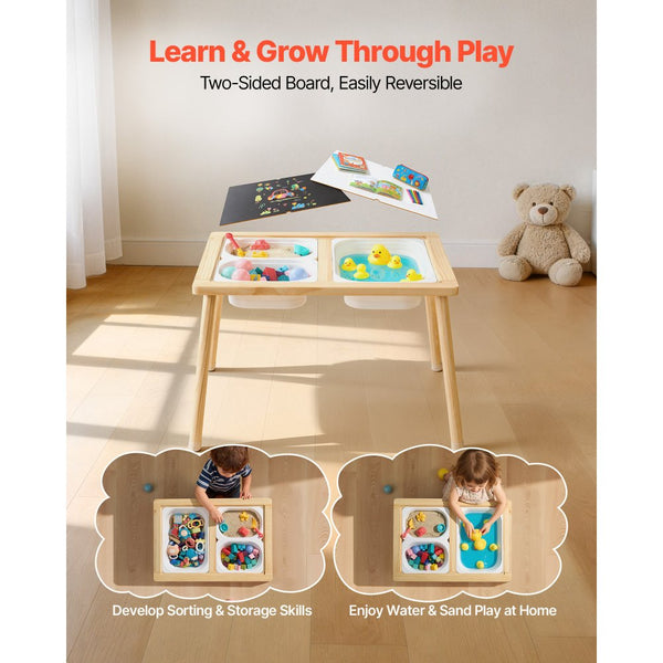 Vevor Sensory Table Toddler Activity Table with Reversible Double-Side ...