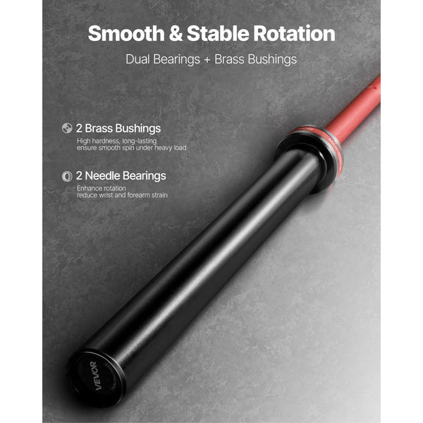 Vevor Barbell Bar 7' Olympic Weightlifting Strength Training New ...