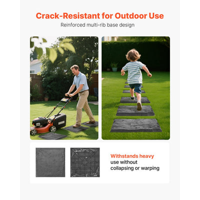 Vevor Stepping Stones Decorative Garden Pathway Pavers 4-Pc 15.5" x 15 ...