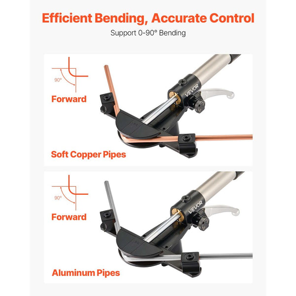 Vevor Tubing Bender Hydraulic 1/4" to 7/8" Copper Pipe Kit New ...