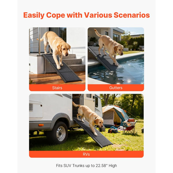 Vevor Dog Ramp Folding Pet Car Ramp 63" x 17" 250 lbs New – FactoryPure