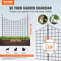 Vevor Garden Fence No-Dig Animal Barrier Decorative Metal Fencing 36.6 ...
