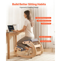 Vevor Kneeling Chair Ergonomic Wooden Posture Chair Gray New – FactoryPure