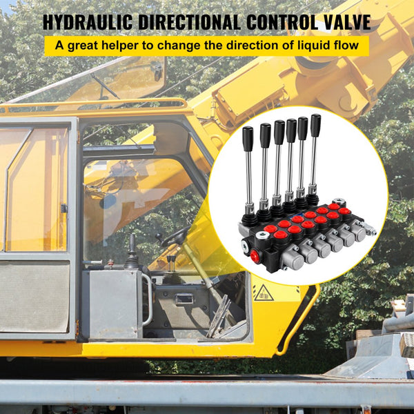 Vevor Hydraulic Directional Control Valve 6-Spool 11 GPM 3600 PSI New ...