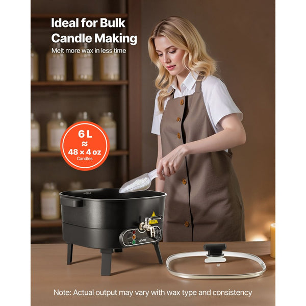 Vevor Wax Melter 6.3 Qt Candle Making Pot New – FactoryPure
