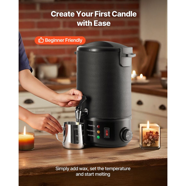 Vevor Wax Melter 8.5 Qt Candle Making Pot New – FactoryPure