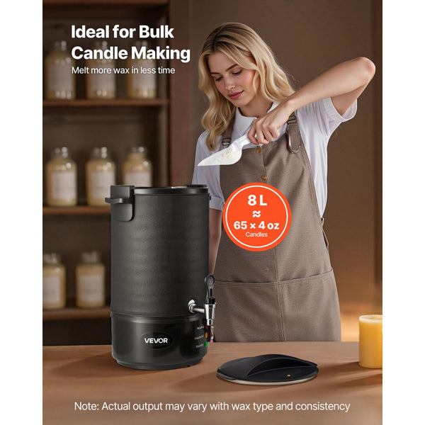 Vevor Wax Melter 8.5 Qt Candle Making Pot New – FactoryPure