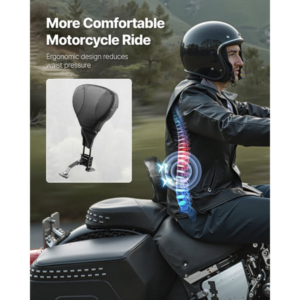 Vevor Motorcycle Backrest Sissy Bar for Harley-Davidson Touring Models ...