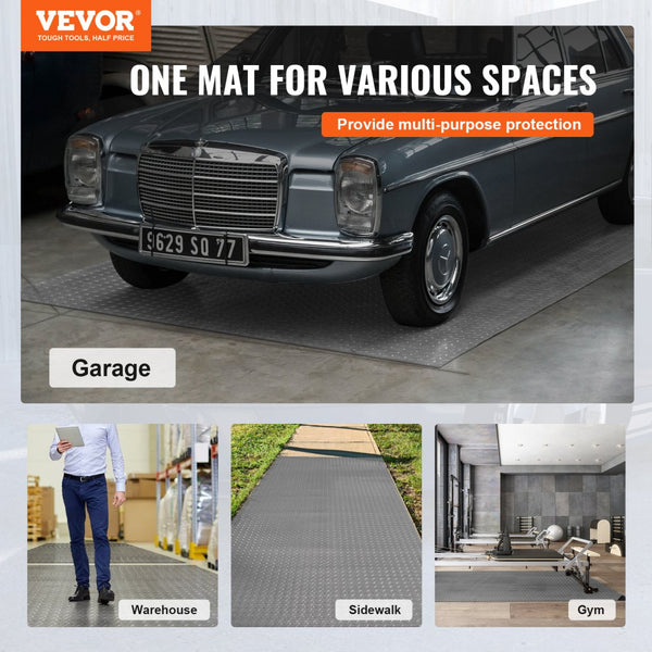 Vevor Garage Floor Mat 4.9' x 19' Silver PVC Flooring Roll New ...