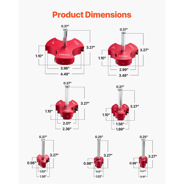Vevor PVC Pipe Reamer Kit 7-Piece Socket Saver for 1/2" to 4" Pipes Ne ...