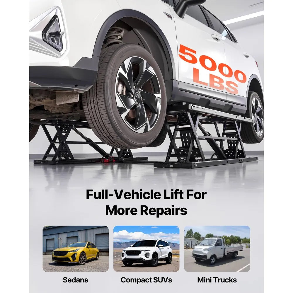 Vevor Car Lift Portable 5000 lbs Pneumatic Quick Lift with 25.6" Max H ...
