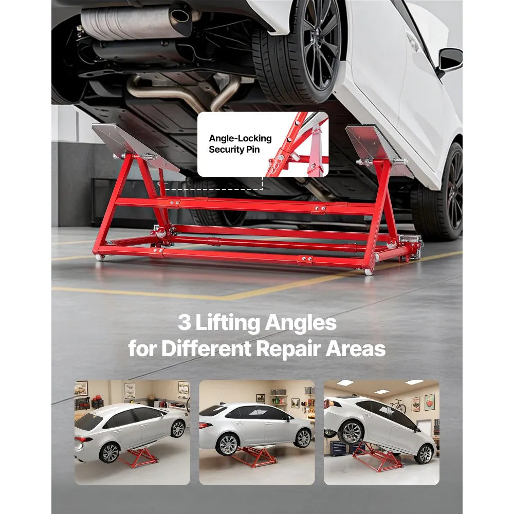 Vevor Portable Car Lift Heavy-Duty Steel Quick Lift 4400 lbs 23" Max H ...