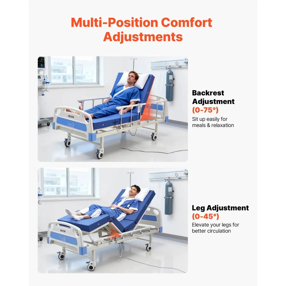 Vevor Hospital Bed Premium 2-Function Full Electric Medical Bed with M ...