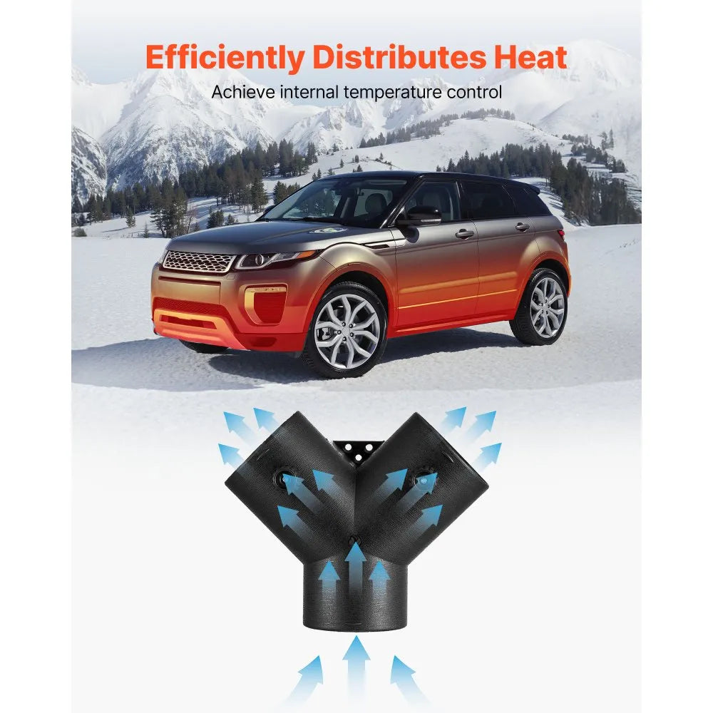 Vevor Diesel Heater Connector 3" Y-Branch Air Vent Duct with Rotatable ...