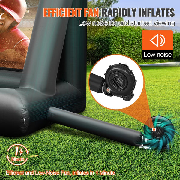Vevor Inflatable Projector Screen 20' Outdoor Movie Screen New ...