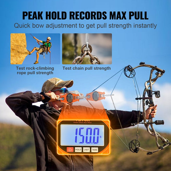 Vevor Crane Scale 660 lbs Digital Hanging Scale with LCD Screen Orange ...