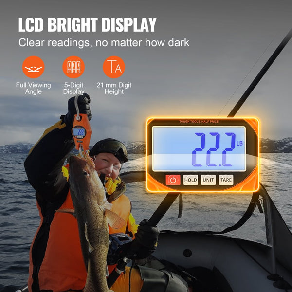 Vevor Crane Scale 660 lbs Digital Hanging Scale with LCD Screen Orange ...