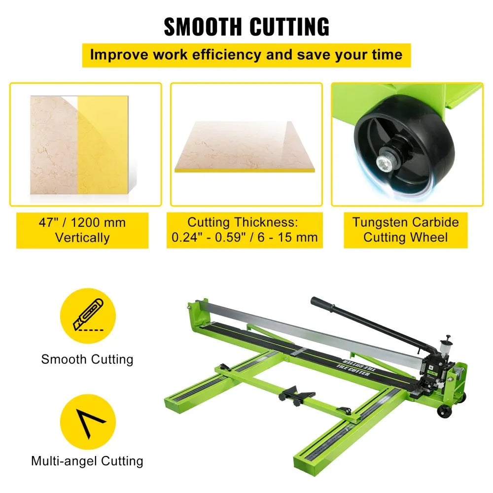 Vevor Tile Cutter 47" Manual Porcelain Ceramic Cutting Machine New ...
