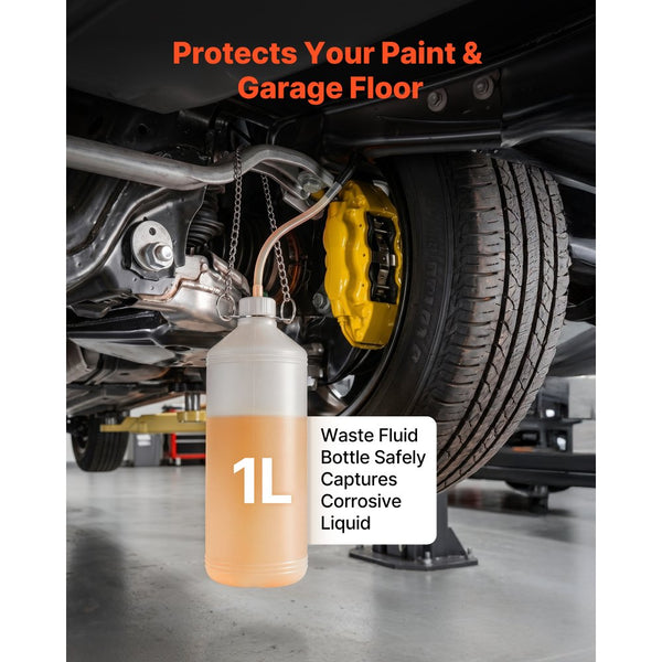 Vevor Brake Bleeder Kit 3L Manual Brake Fluid Bleeding Kit with 1L Was ...