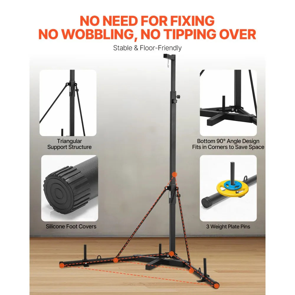 Vevor Punch Bag Stand Adjustable Height Heavy Duty Freestanding Boxing ...