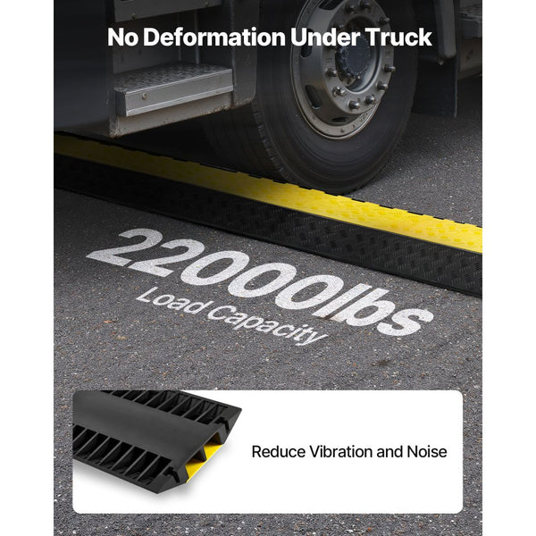 Vevor Cable Protector Ramp 2-Channel 22,000 lbs Axle Capacity 4 x 3" N ...