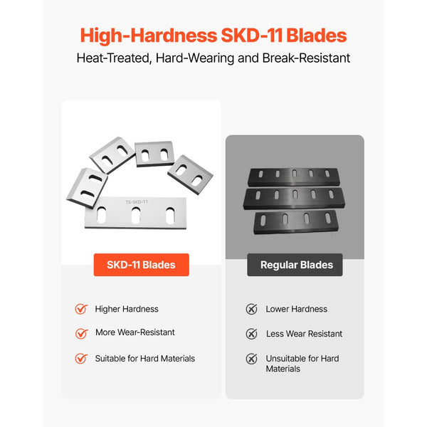 Vevor Shredder Blades Alloy Steel Blade Kit for Model 250 Plastic Grin ...