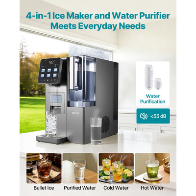 Vevor Ice Maker Water Filter Dispenser 4-in-1 Countertop Hot & Cold Wa ...