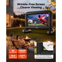 Vevor Inflatable Projection Screen 14' Outdoor Movie Screen New ...