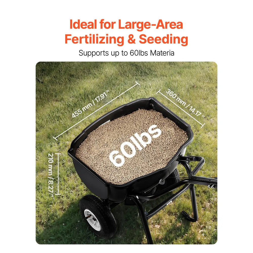 Vevor Push Spreader 60 lb Walk-Behind Broadcast Spreader New – FactoryPure