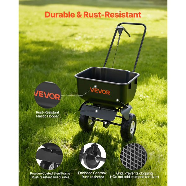 Vevor Broadcast Spreader 12' Push Lawn Spreader New – FactoryPure