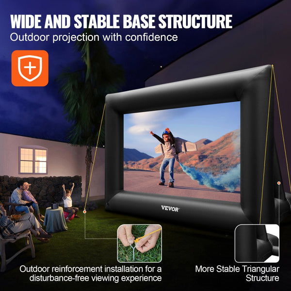 Vevor Inflatable Projector Screen 24' Outdoor Theater Screen New ...