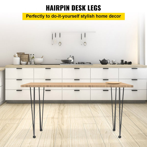 Vevor Hairpin Table Legs 18" Black Set of 4 New – FactoryPure