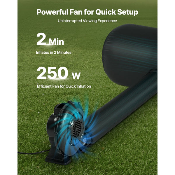 Vevor Inflatable Projector Screen 20' Outdoor Movie Screen with 250W B ...