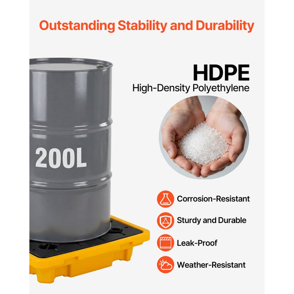 Vevor Spill Containment Pallet 1 Drum Low Profile Modular Platform wit ...