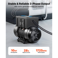 Vevor Rotary Phase Converter Single Phase to 3-Phase 10HP 28A 208-240V ...