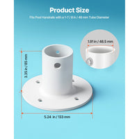 Vevor Deck Anchor Flange 4 Pack 1-7/8" Pool Ladder Deck Mount White Ne ...