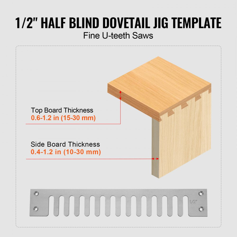 Vevor Dovetail Jig Half-Blind 12" Router Jig New – FactoryPure