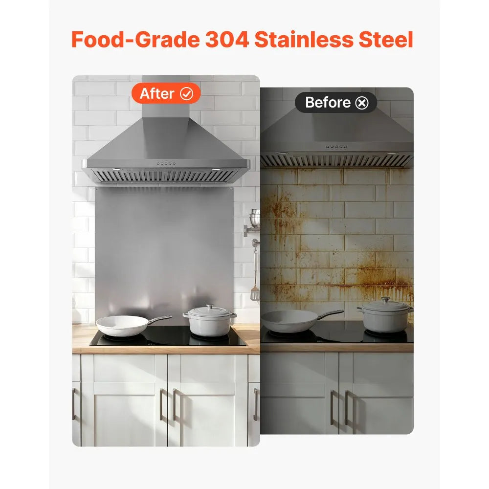 Vevor Backsplash 30" x 30" Stainless Steel Stove Wall Shield Panel New ...