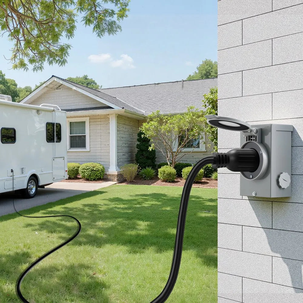 Vevor Generator Cord and Power Inlet Box 30A 10' 125/250V NEMA L14-30P ...