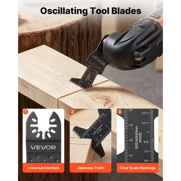 Vevor Oscillating Saw Blades Japanese Teeth 60-Piece Universal Quick R ...