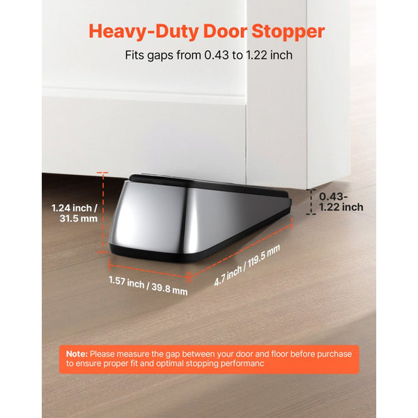 Vevor Door Stop Heavy Duty Bottom Wedge 2-Pack with Wall Protectors Ne ...