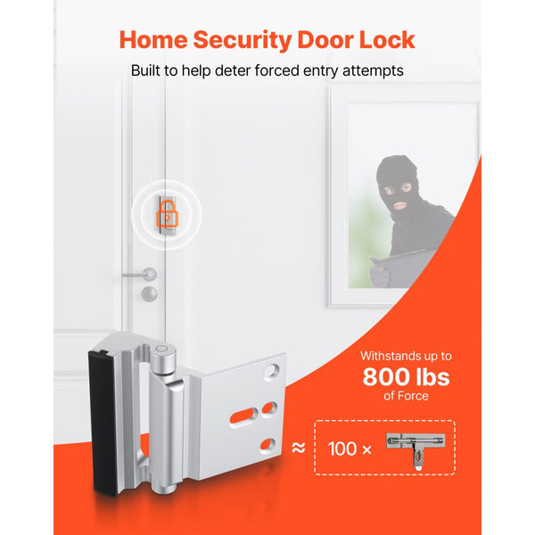 Vevor Door Reinforcement Lock 2-Pack 3" Stop Home Security Lock New ...